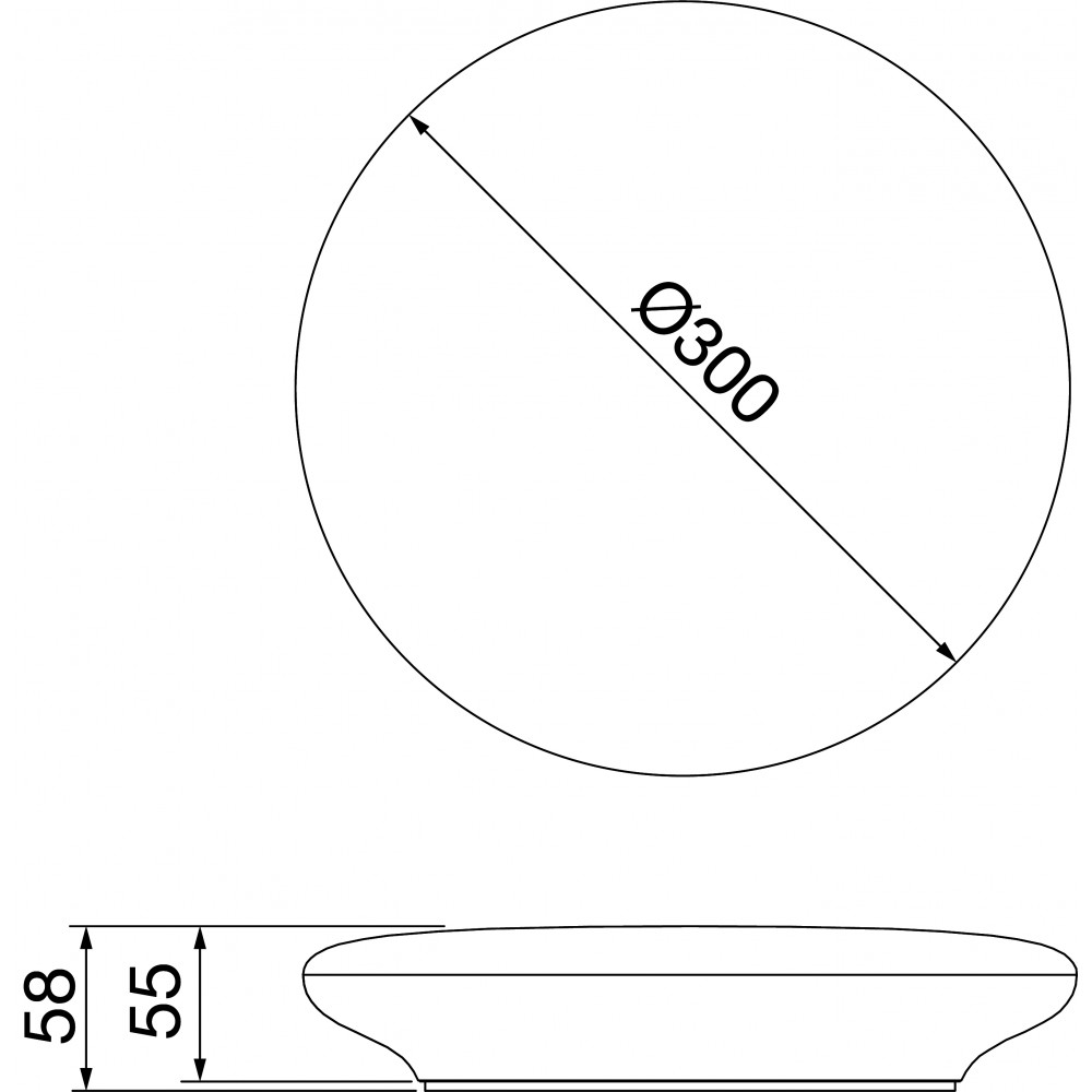 Plafoniera LED rotunda 25W rezistenta la umezeala IP54, alba