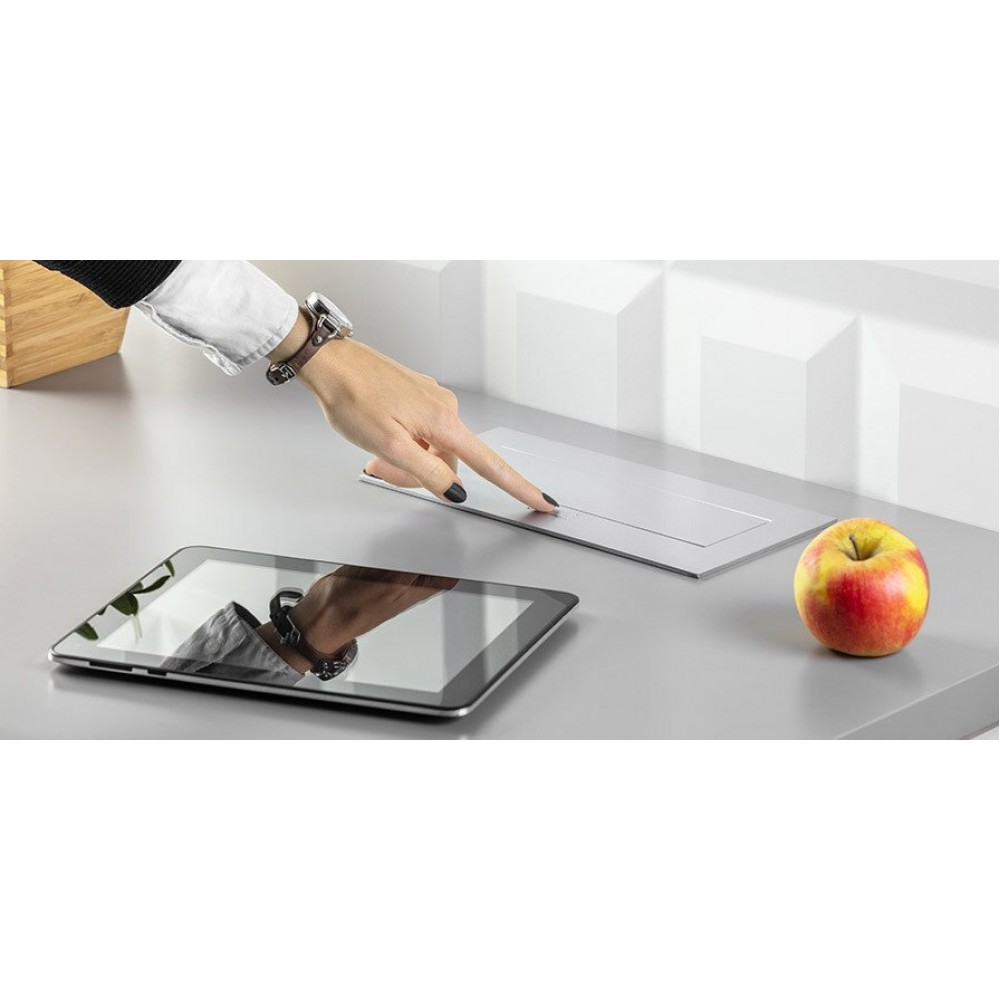 Grup prize birou, 3 PRIZE, ALUMINIUM, fara cablu, SCHUKO AE-PB03GS-53 GTV